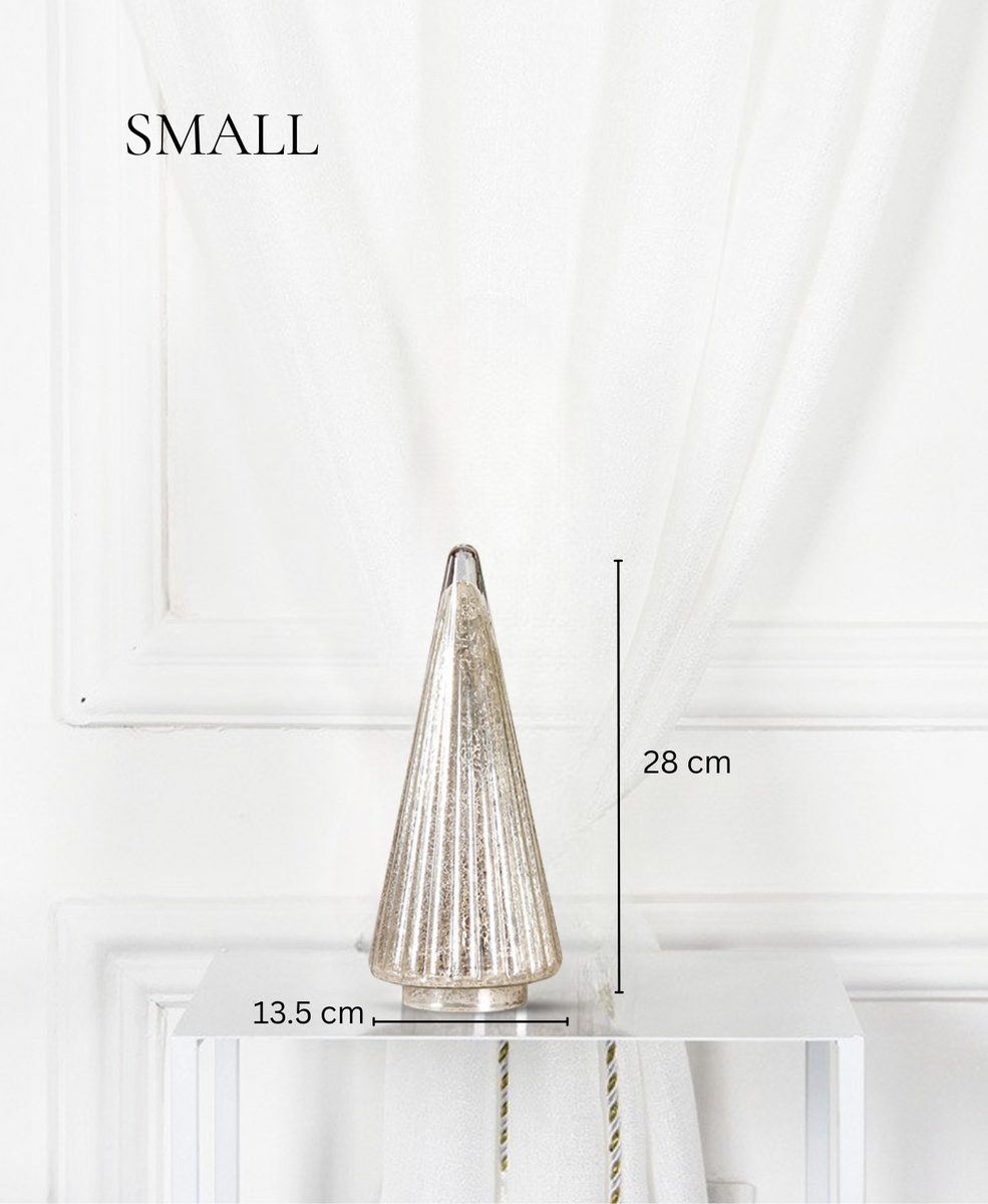 Silver Fluted Glass Christmas Tree Light – NAMAS LIVING
