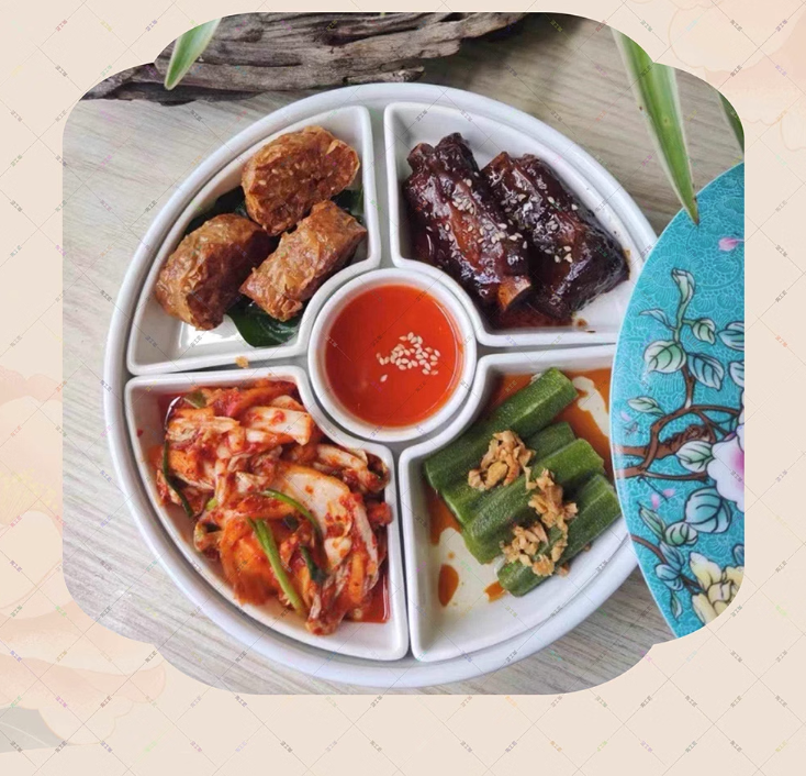 Five-Compartment Ceramic Tray – NAMAS LIVING